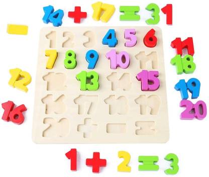 Wooden Numbers Puzzle Board Toy – Toymallpk