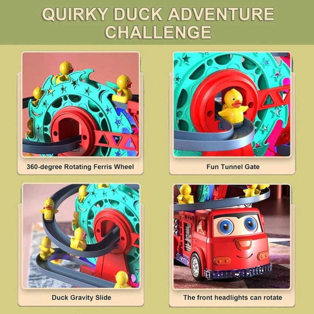 🦆 Fire Rail Duck Track – Lights, Music & Non-Stop Duck Race! 🎶🔥 – Toymallpk