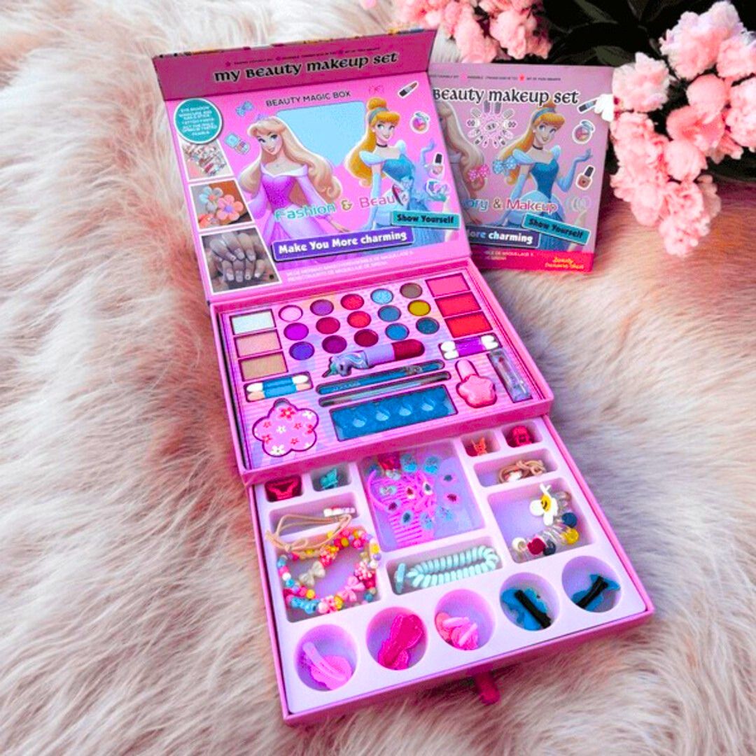 💖 Princess Beauty Makeup Set – Deluxe All-in-One Glam Kit for Little F ...