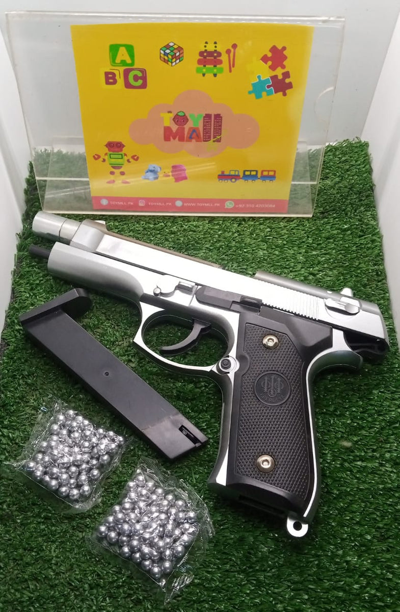 🔫 Silver Beretta Metal BB Toy Machine | Realistic Action & Fun for All ...