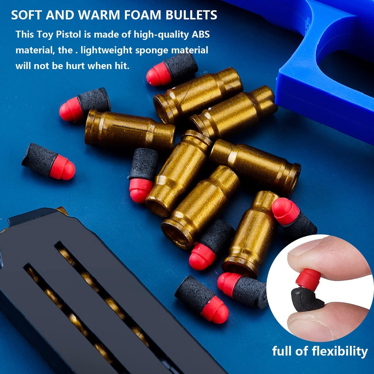 Soft Foam Bullets,GUN Safety Soft Bullet Toy GUN – Toymallpk