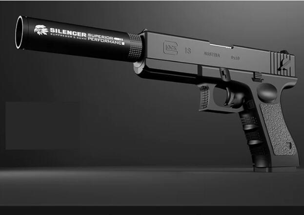 Glock children's manual hand-drawn shell soft bullet gun simulation mo ...